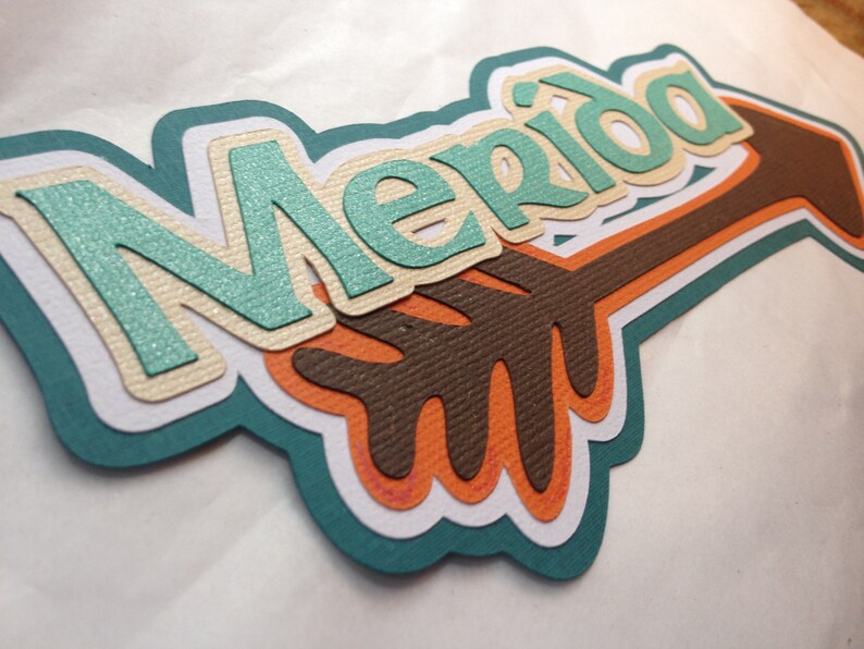 Disney Merida Die Cut Paper Pieced Title for Scrapbook | Etsy