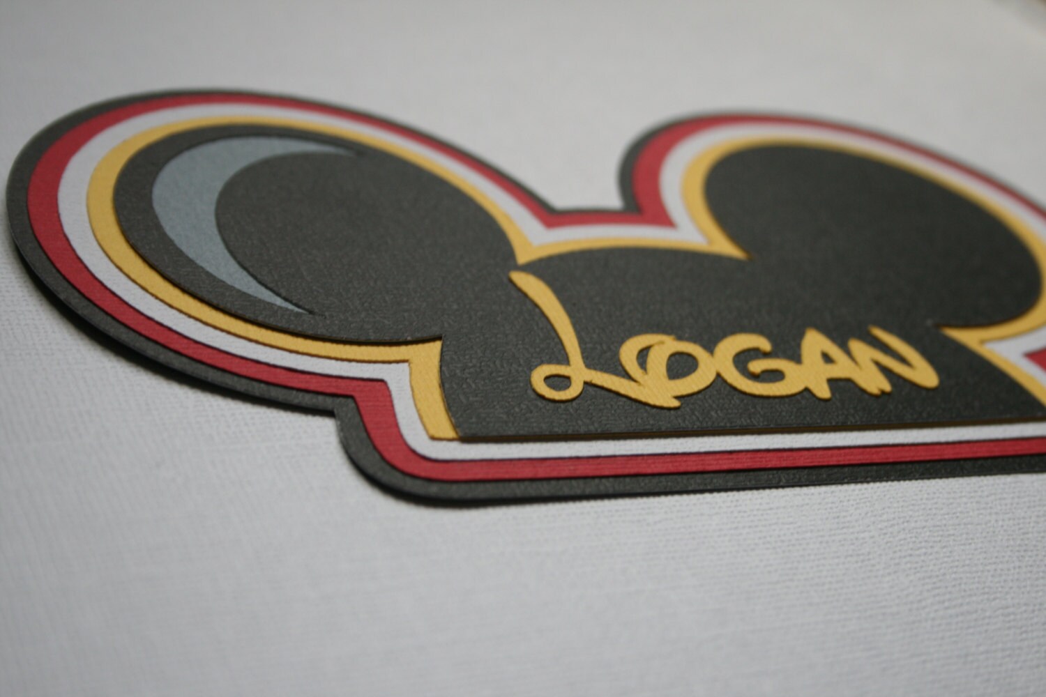 Disney Boy Mickey Mouse Ears Personalized With Name Die - Etsy