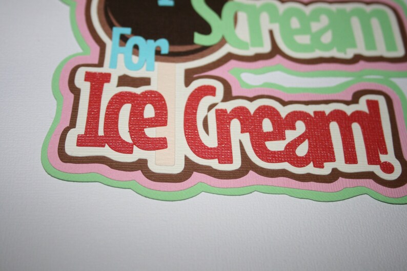 Disney I Scream for Ice Cream Die Cut Paper Pieced Title - Etsy