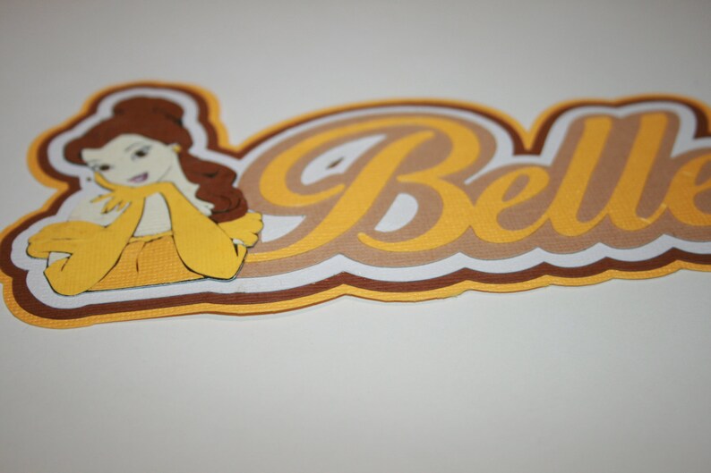 Disney Belle Die Cut Paper Pieced Title for Scrapbook - Etsy