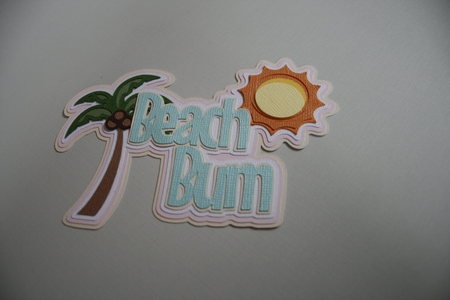 Beach Beach Bum Die Cut Paper Pieced Title for Scrapbook - Etsy