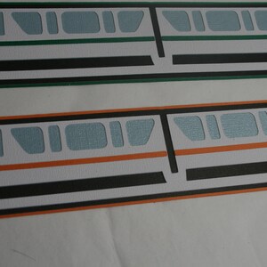 Disney - Monorail Border - Die Cut Paper Pieced Page Topper for ...