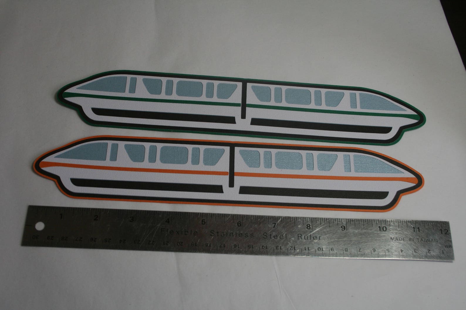 Disney Monorail Border Die Cut Paper Pieced Page Topper | Etsy