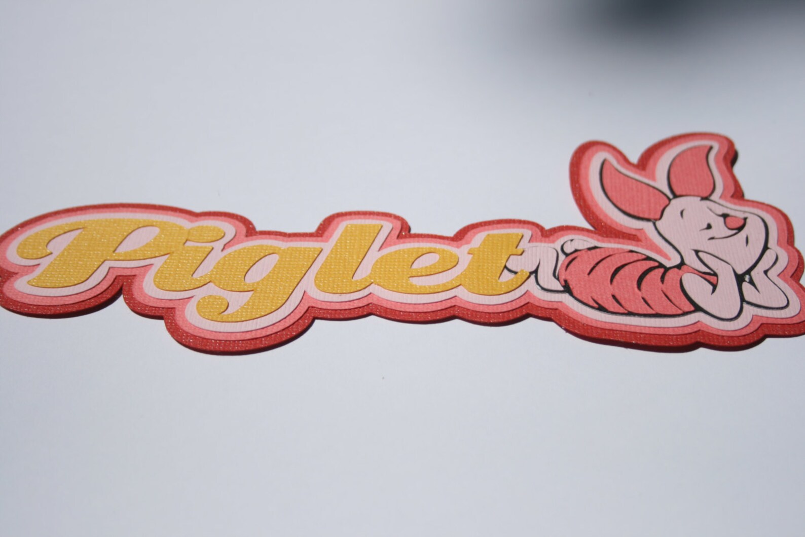 Disney Piglet Die Cut Paper Pieced Title for Scrapbook - Etsy