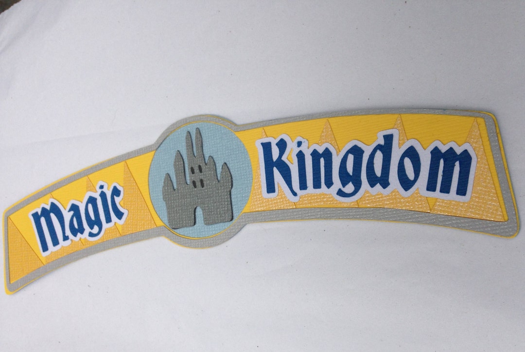 Disney - Magic Kingdom - Die Cut Paper Pieced Title for Scrapbook Pages ...