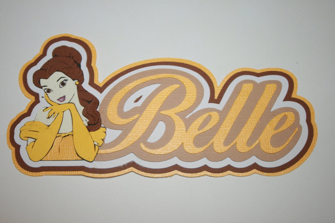 Disney - Belle - Die Cut Paper Pieced Title for Scrapbook Pages ...