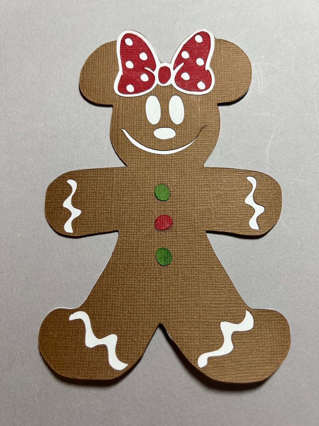 Minnie Mouse Gingerbread Scrapbooking Die Cut Paper Piece Minnie Mouse ...
