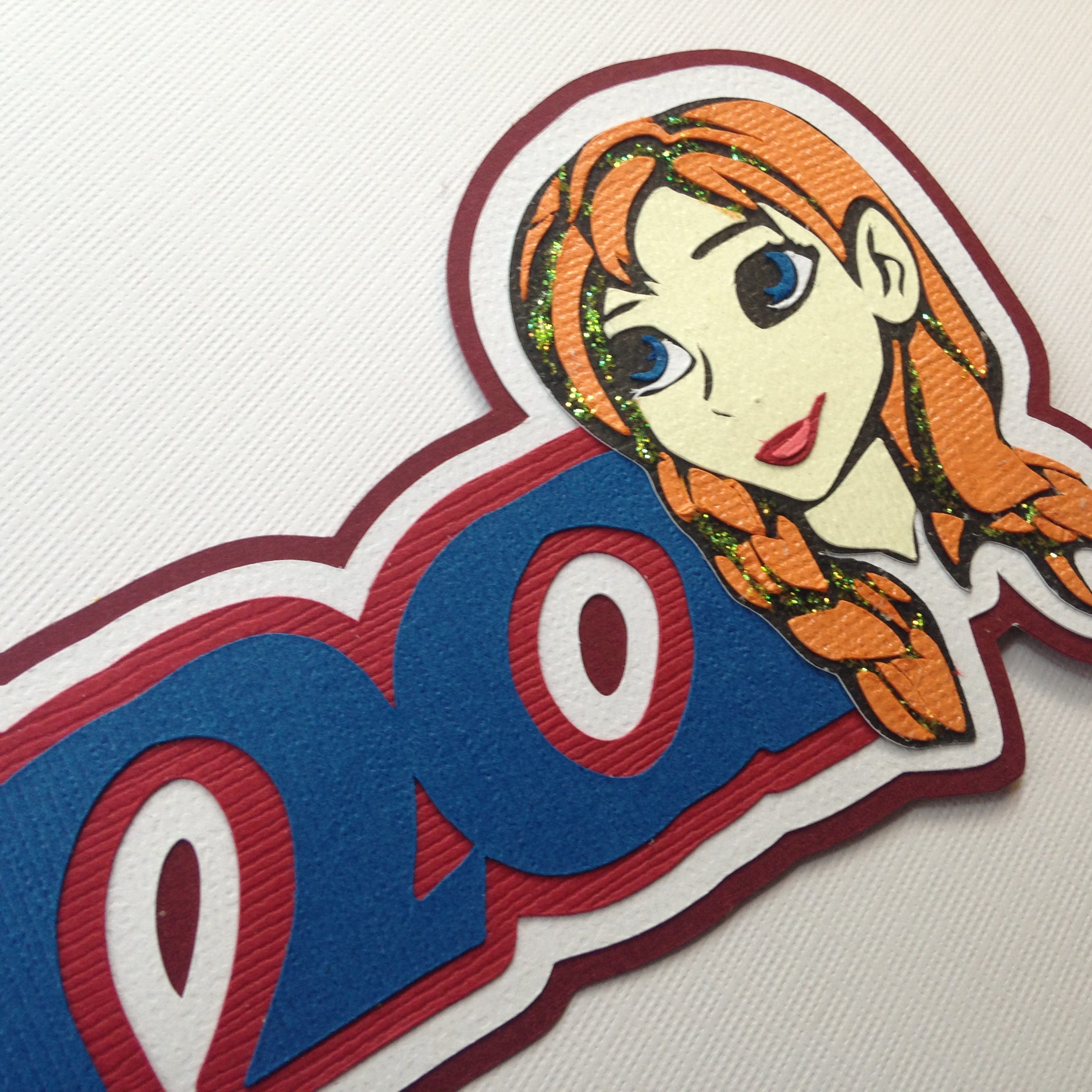 Disney Anna Die Cut Paper Pieced Title for Scrapbook Pages | Etsy