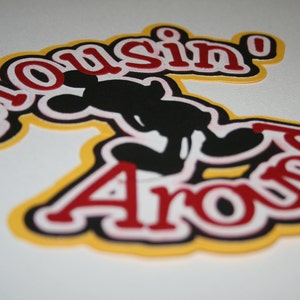 Disney Mousin' Around Title Die Cut Paper Pieced Title for Scrapbook ...