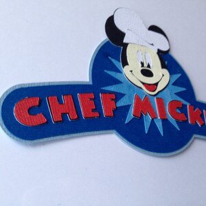 Disney - Chef Mickey's - Die Cut Paper Pieced Title for Scrapbook Pages ...