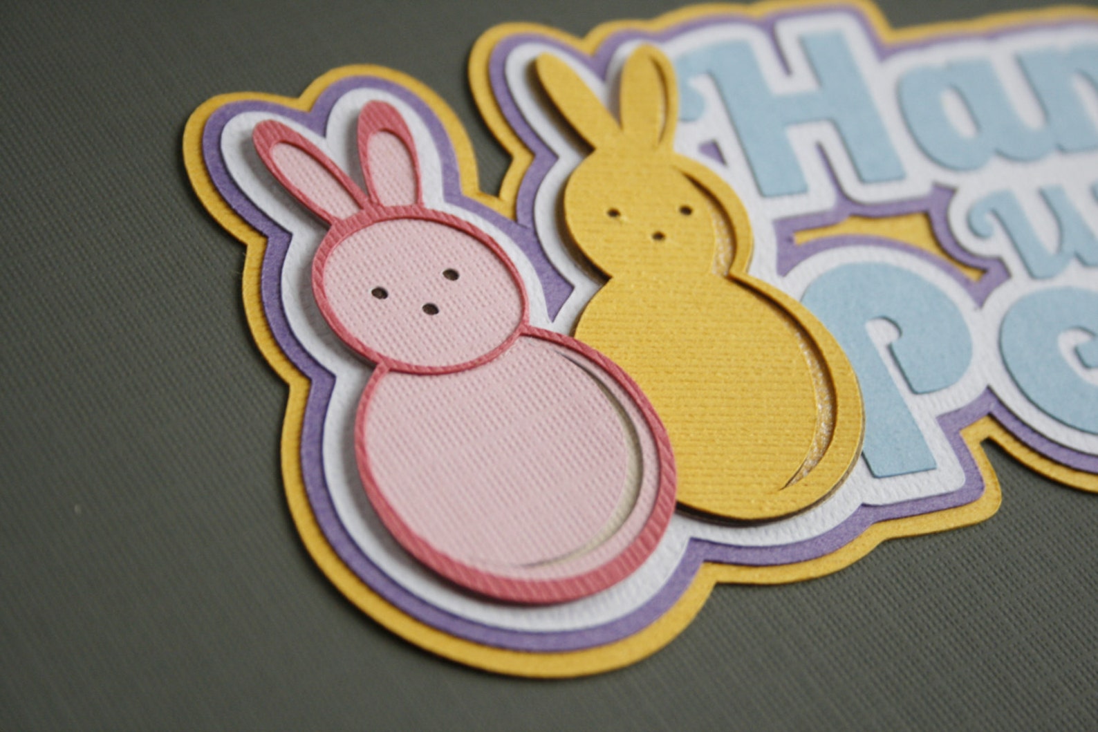 Easter - Hangin' With My Peeps - Die Cut Paper Pieced Title for ...
