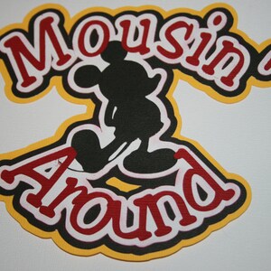 Disney Mousin' Around Title Die Cut Paper Pieced Title for Scrapbook ...