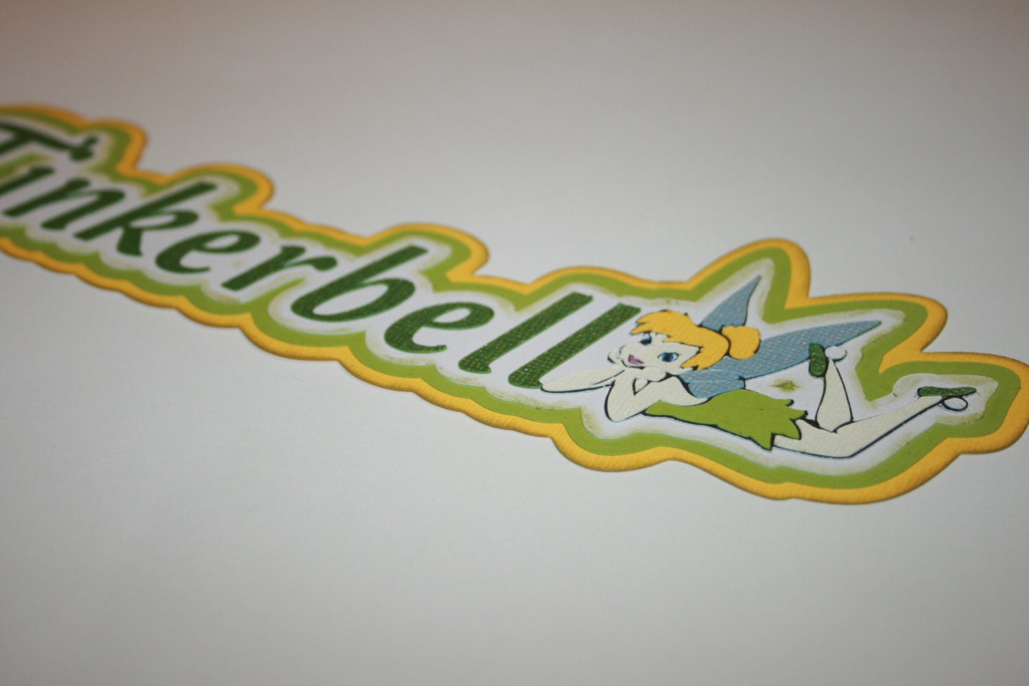 Disney Tinkerbell Die Cut Paper Pieced Title Scrapbook | Etsy