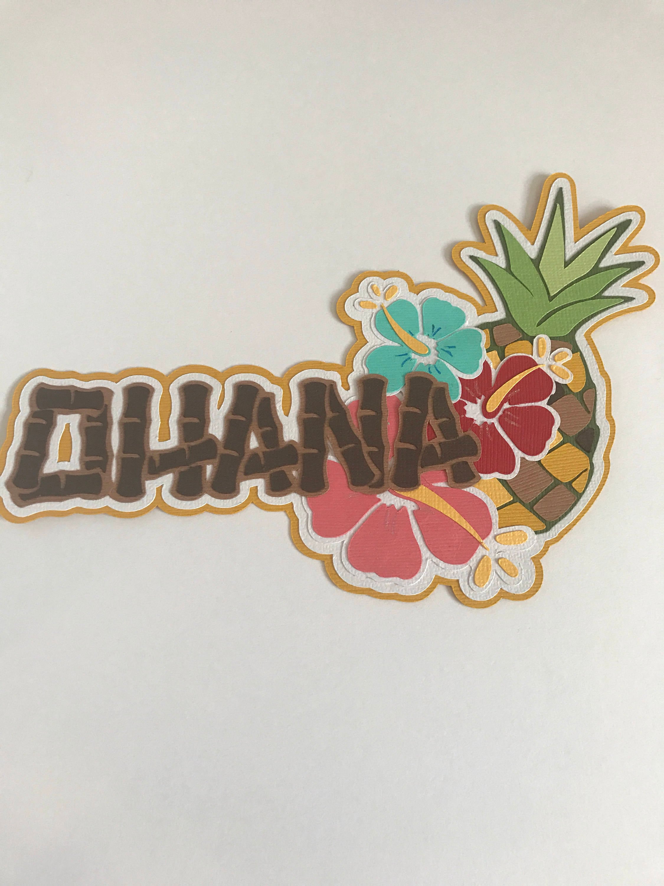 Disney Ohana Scrapbook Title Die Cut Paper Pieced Title | Etsy