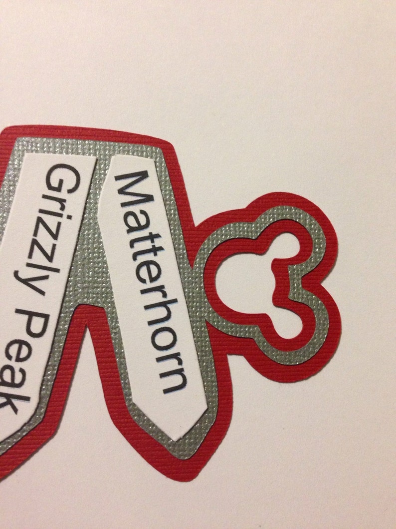 Disney Die Cut Directional Sign Paper Piecing for | Etsy