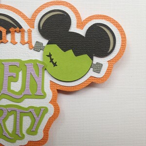 Disney Mickey's Not so Scary Halloween Party Die Cut Paper Pieced Title ...