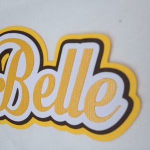 Disney - Belle - Die Cut Paper Pieced Title for Scrapbook Pages ...