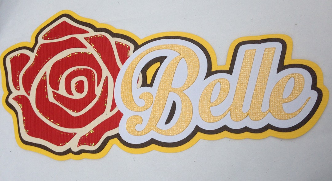 Disney - Belle - Die Cut Paper Pieced Title for Scrapbook Pages ...