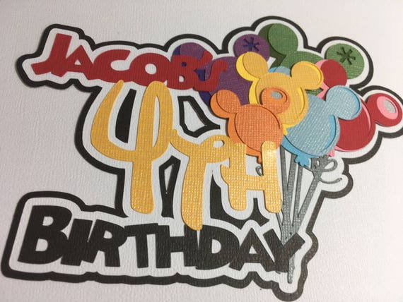 Disney Personalized Birthday Die Cut Paper Pieced Title - Etsy