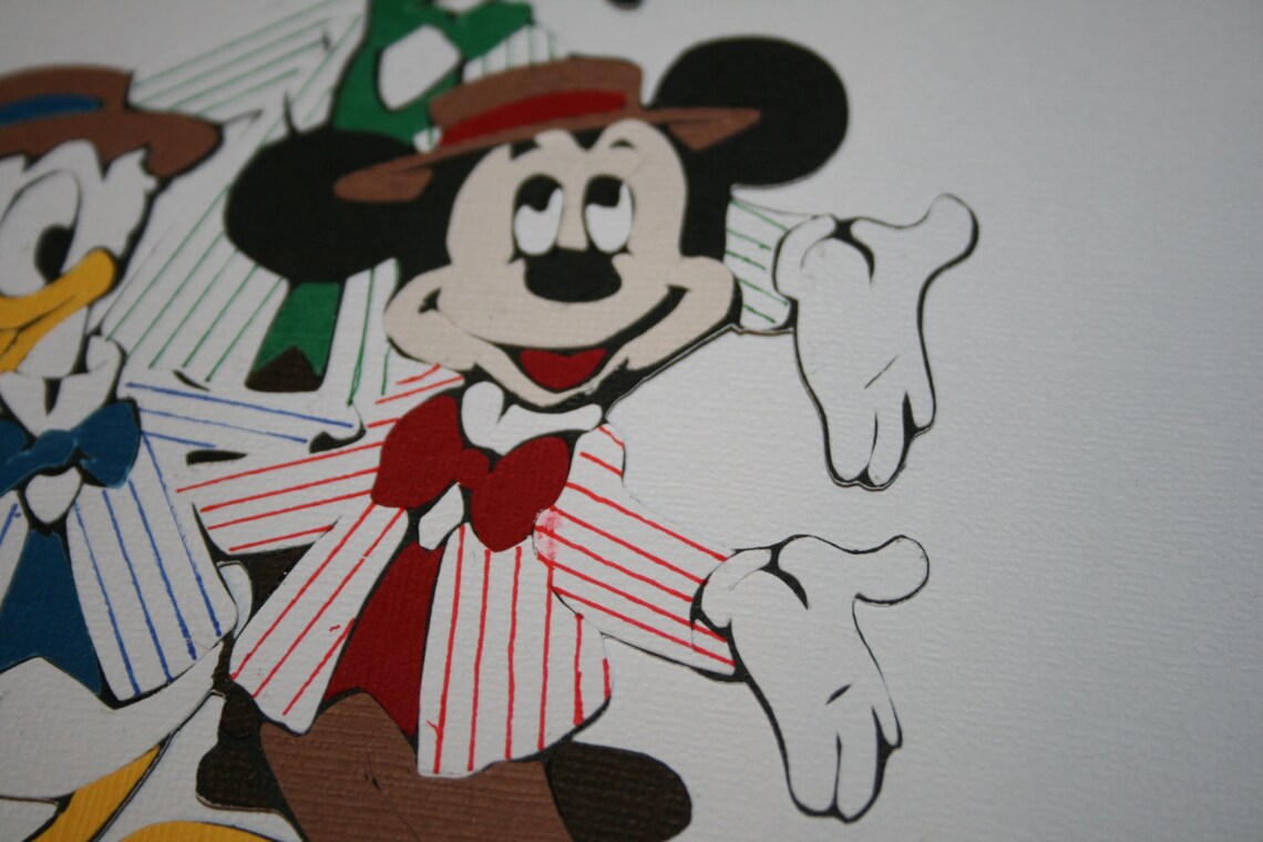 Disney Dapper Dans Mickey Goofy Donald Die Cut Paper Piecing - Etsy