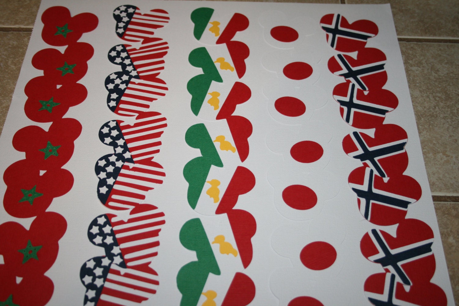 Disney Set of World Showcase Country Mickey Head Borders Set | Etsy