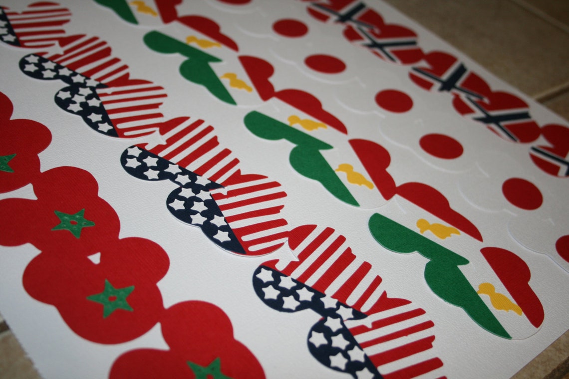 Disney Set of World Showcase Country Mickey Head Borders Set | Etsy