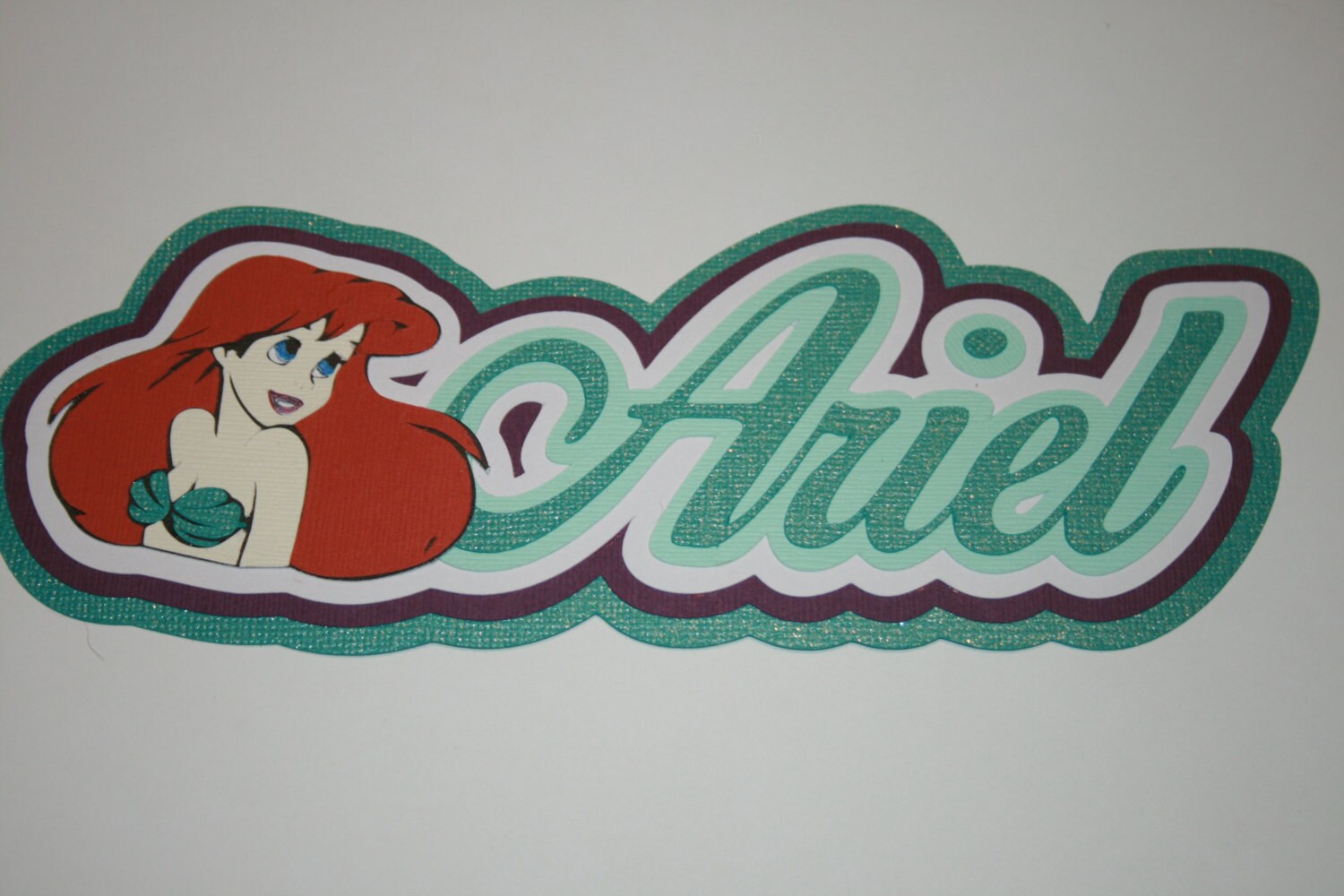 Disney Ariel Die Cut Paper Pieced Title for Scrapbook - Etsy