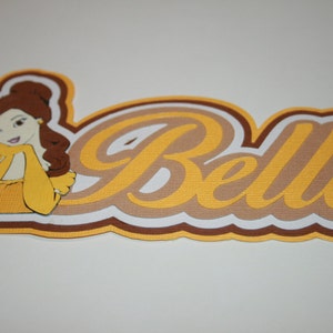 Disney - Belle - Die Cut Paper Pieced Title for Scrapbook Pages ...