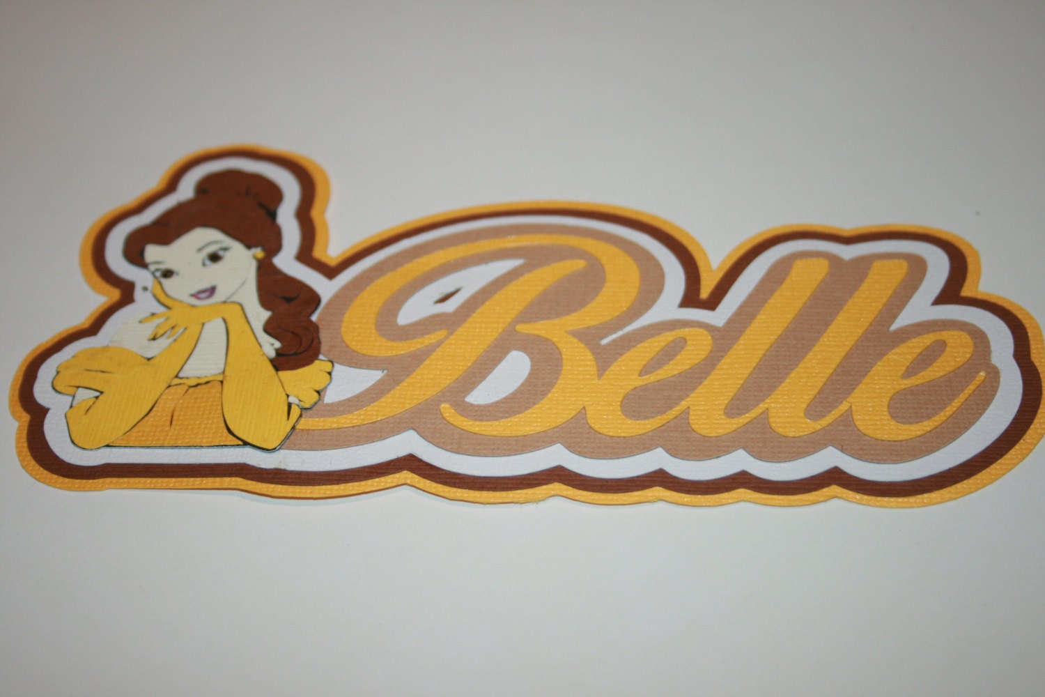 Disney Belle Die Cut Paper Pieced Title for Scrapbook - Etsy
