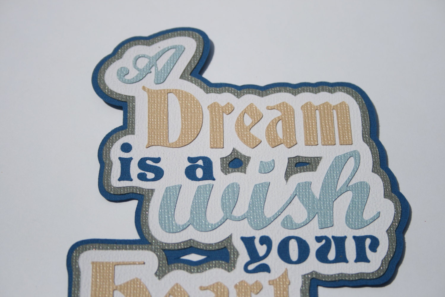Disney A Dream is a Wish Your Heart Makes Die Cut Paper | Etsy