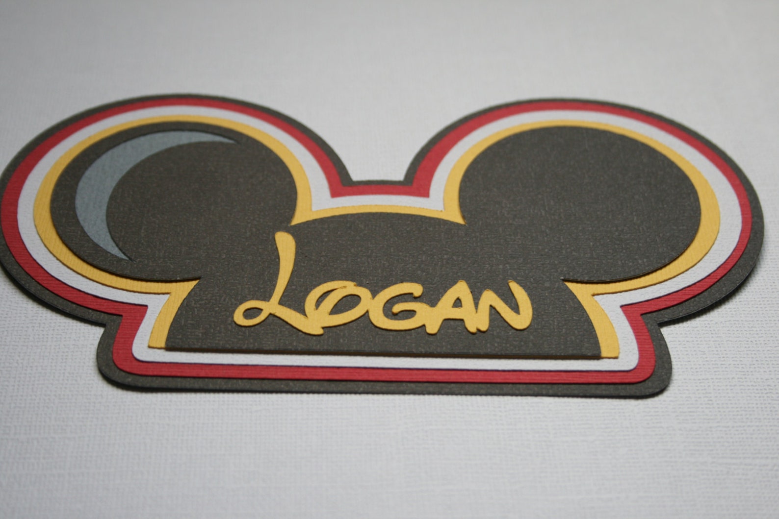 Disney Boy Mickey Mouse Ears Personalized With Name Die - Etsy