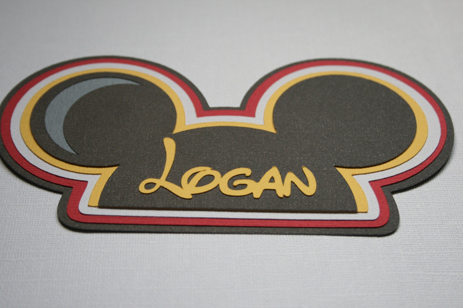 Disney Boy Mickey Mouse Ears Personalized With Name Die - Etsy