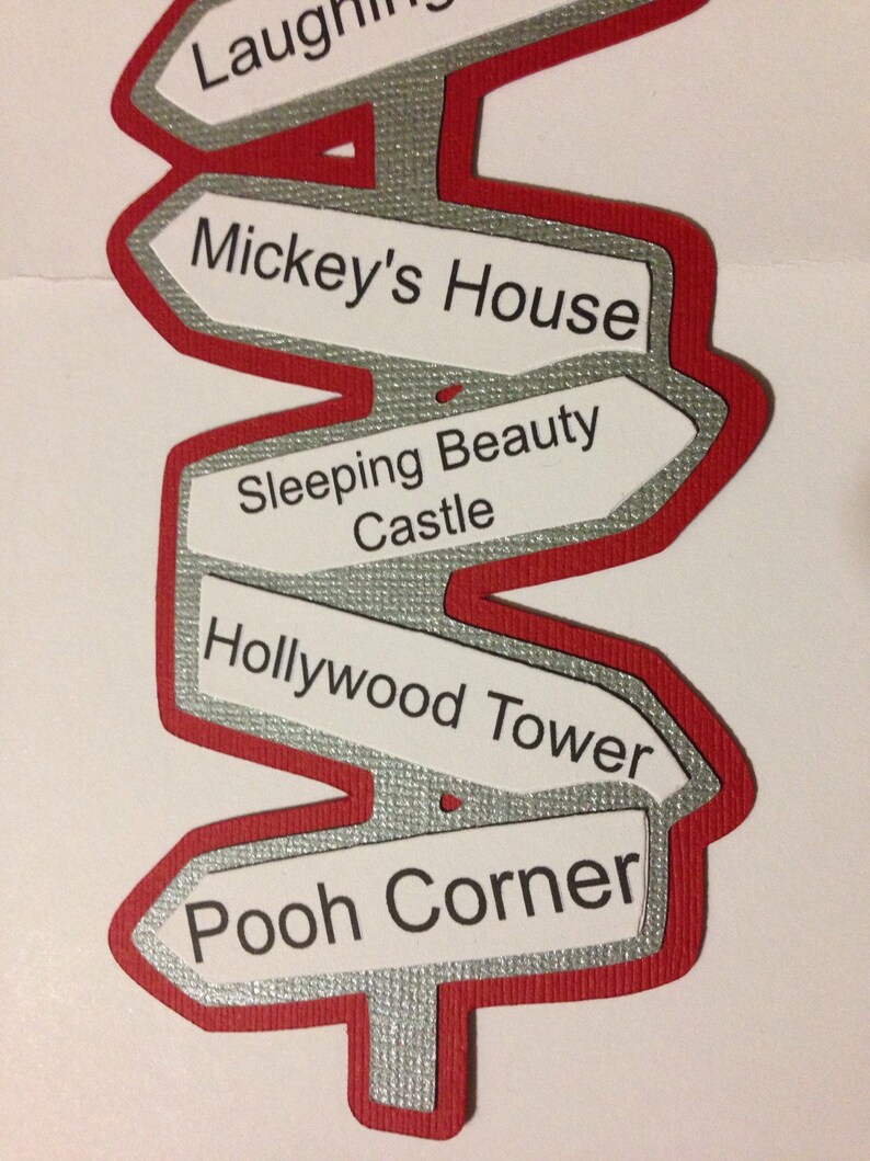 Disney Die Cut Directional Sign Paper Piecing for - Etsy