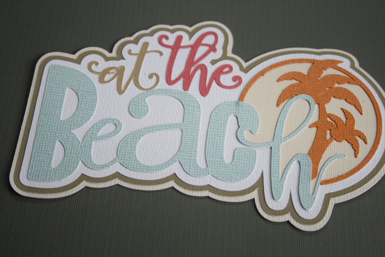 Beach at the Beach Scrapbook Title Die Cut Paper Pieced - Etsy