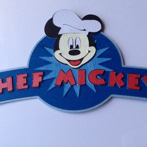 Disney - Chef Mickey's - Die Cut Paper Pieced Title for Scrapbook Pages ...