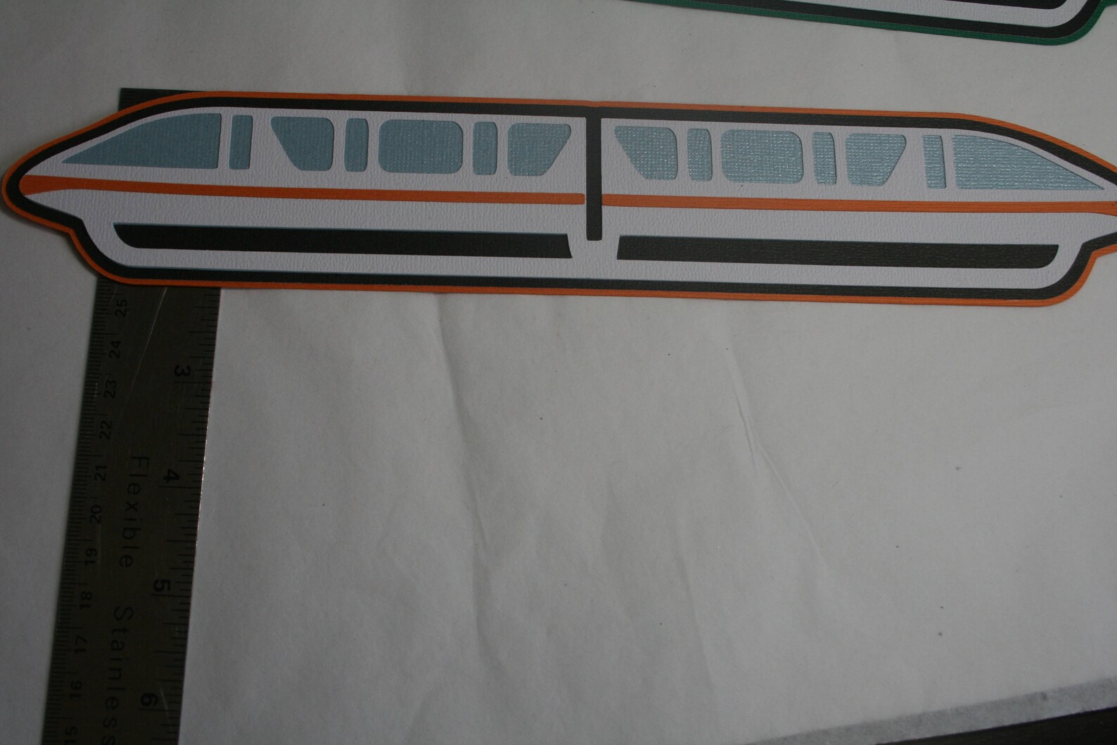 Disney Monorail Border Die Cut Paper Pieced Page Topper | Etsy