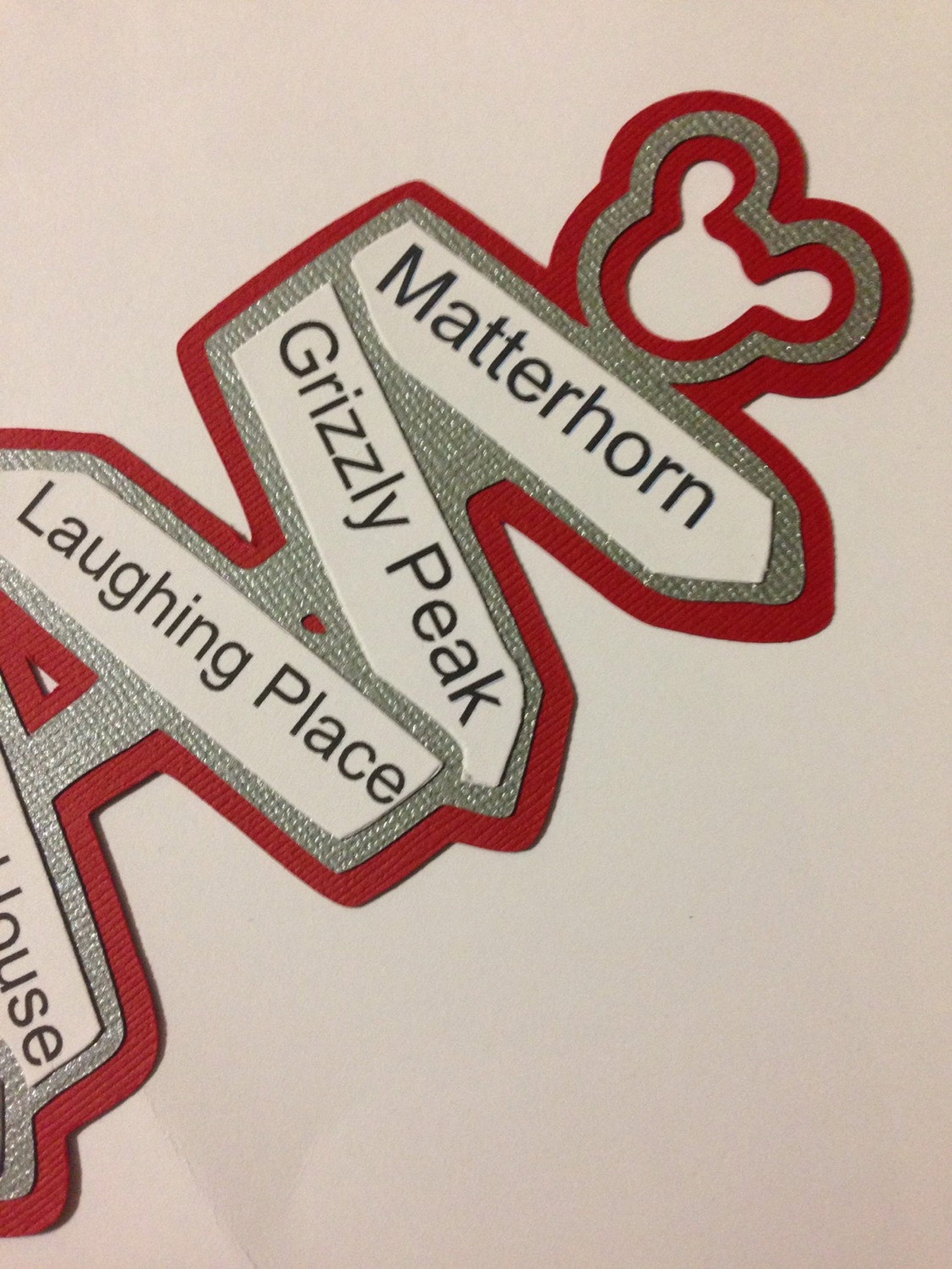 Disney Die Cut Directional Sign Paper Piecing for | Etsy