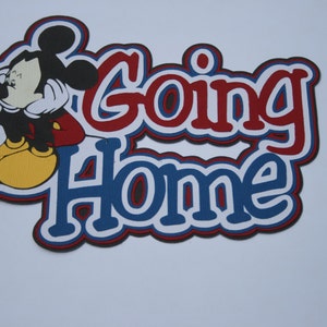 Disney - Going Home - Die Cut Paper Pieced Title for Scrapbook Pages - Etsy