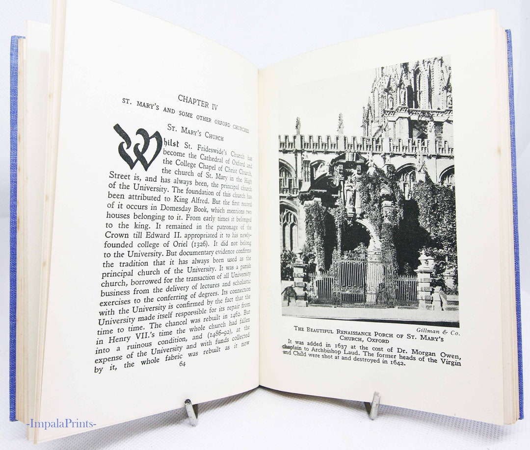 Antique Guide Oxford Cathedrals Abbeys & Churches 1925 Illustrated ...