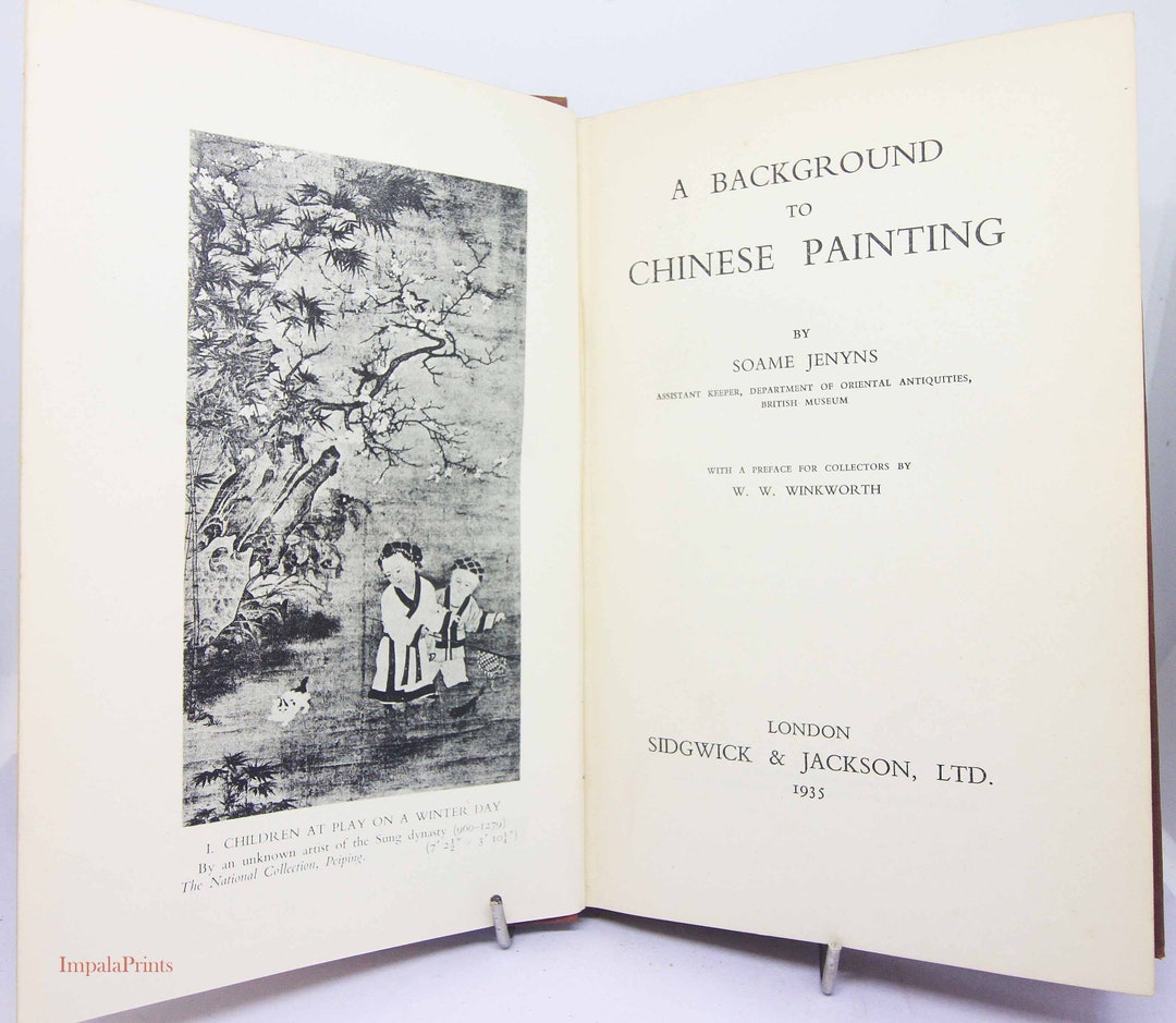Chinese Painting 1935 Art History Book Illustrated Red Book Vintage ...