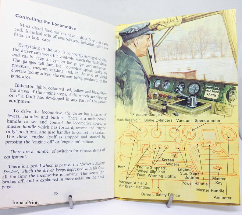 Locomotives 1960s Colour Ladybird Train Book Illustrated Vintage ...