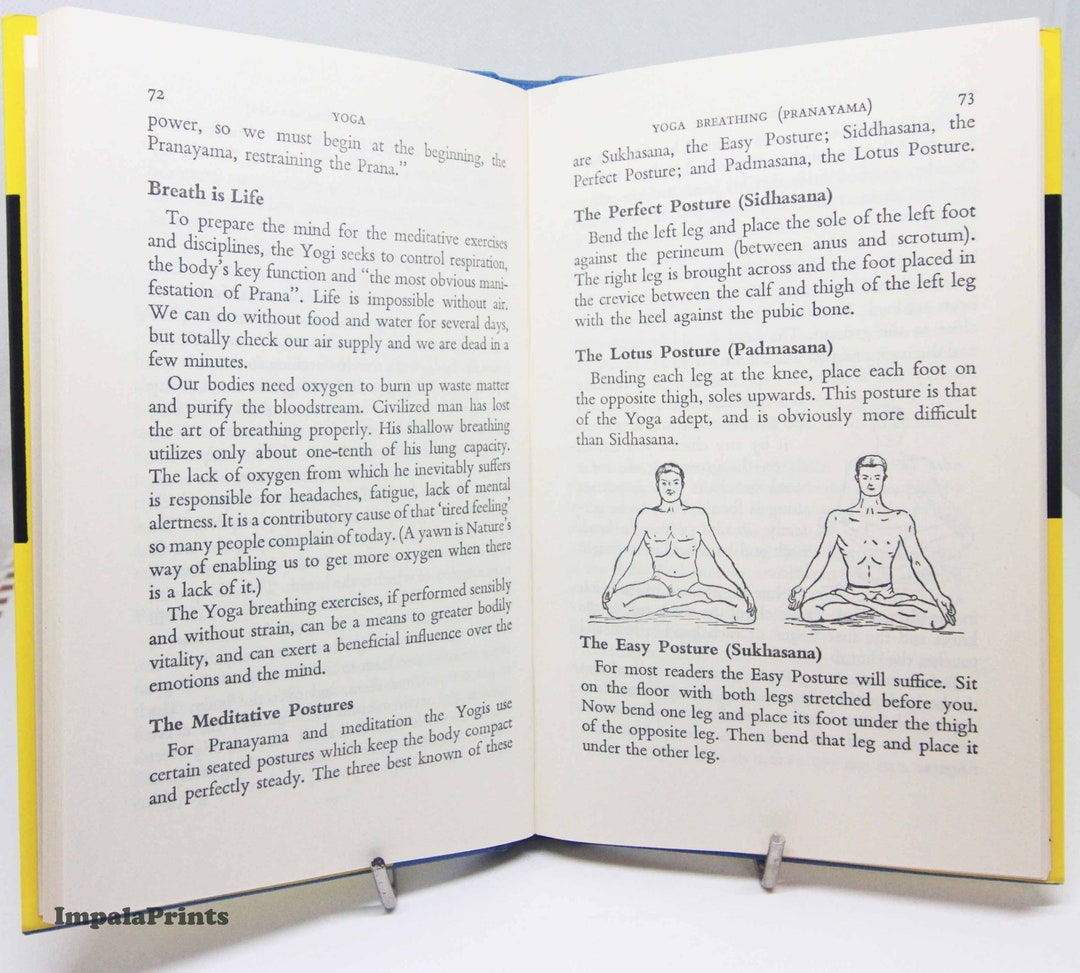 Yoga Book Vintage Yoga 1965 Illustrated Health Book Old Guide Book Yoga ...