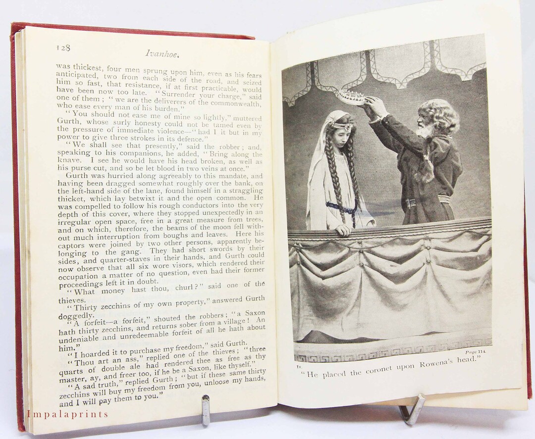 Ivanhoe Antique 1930s Classic Book Novel Hardback Scotland Romance Uk ...