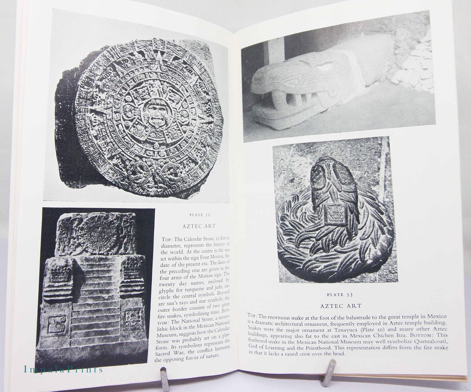 Aztec History Illustrated Archeology Hardback 1950s Exploration Travel ...