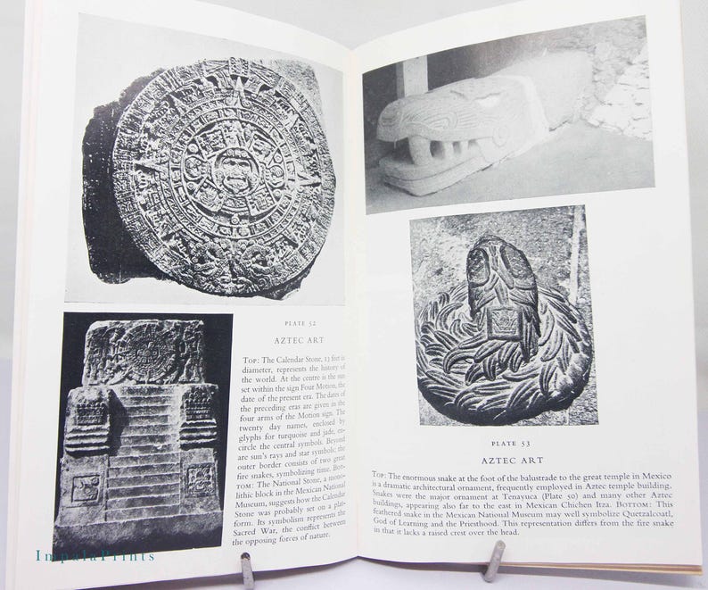 Aztec History Illustrated Archeology Hardback 1950s Exploration Travel ...