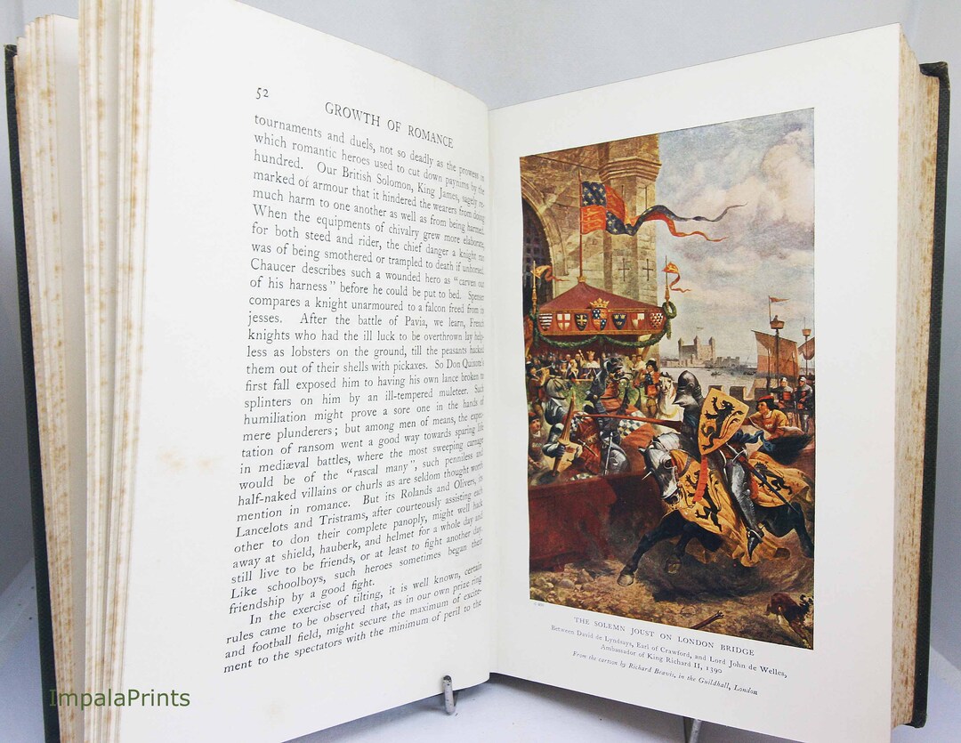 Legend and Chivalry Antique Book Myth Vintage Book Hardback History ...