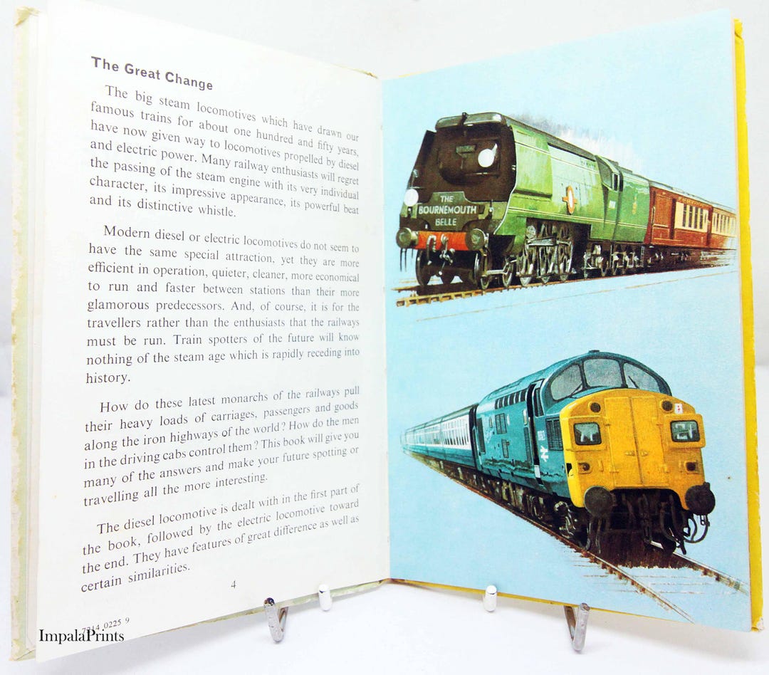 Locomotives 1960s Colour Ladybird Train Book Illustrated Vintage ...