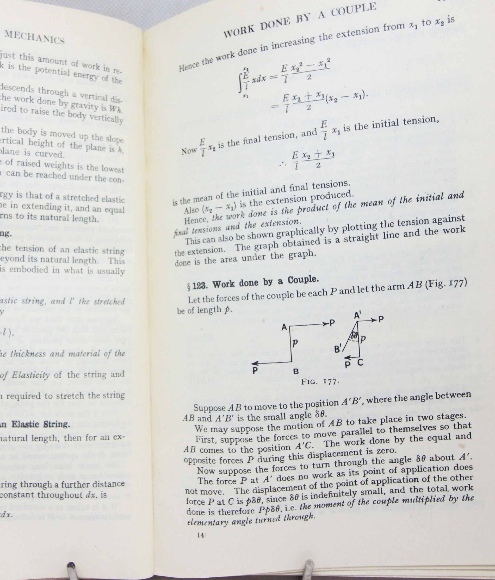 Mechanics Maths Book, 1940s Statics & Hydrostatics Mathematics Vintage ...