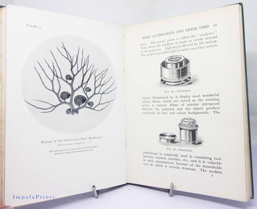 Microscope Science Book 1912 Antique Antique Textbook Guide Old Book ...