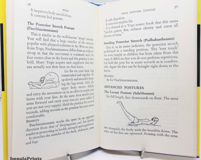 Yoga Book Vintage Yoga 1965 Illustrated Health Book Old Guide Book Yoga ...